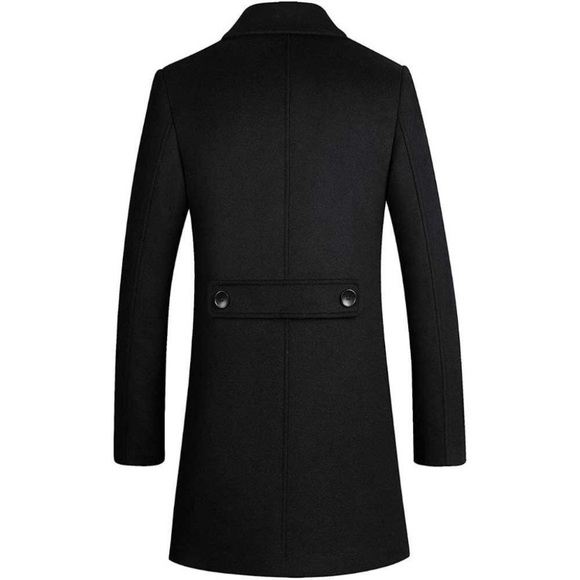 Jackets & Coats | Mens Leona Wool Blend Long Coat Black | Poshmark